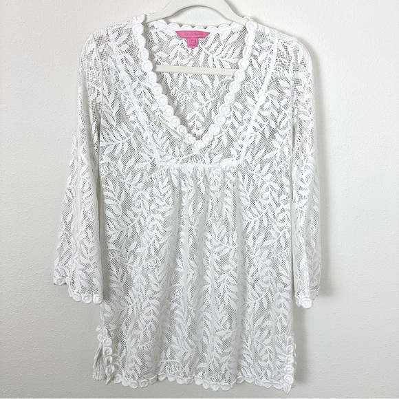 Lilly Pulitzer | Swim | Lilly Pulitzer White Lace Long Sleeve Coverup ...